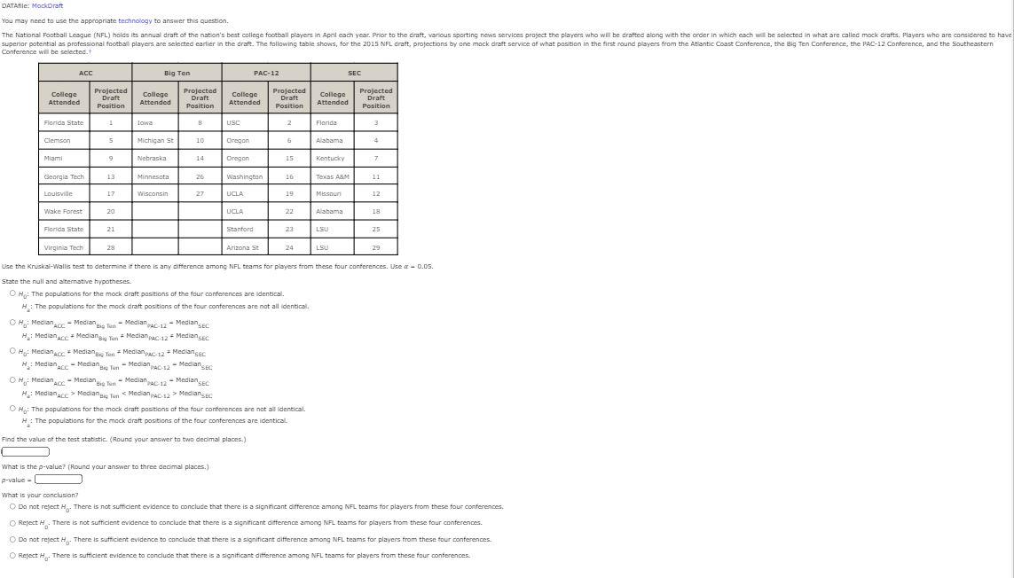 Solved DATAtile: Mock Draft You may need to use the | Chegg.com