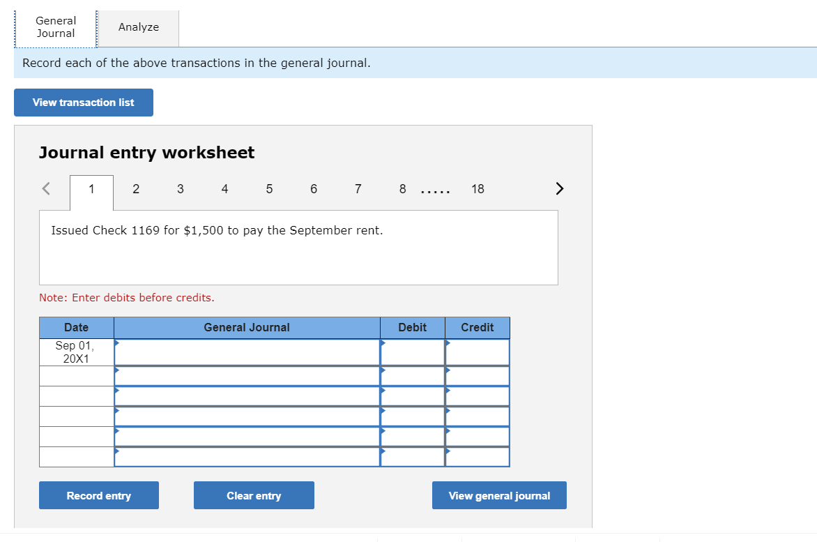 Solved Problem 4.1A (Algo) Recording transactions in the | Chegg.com