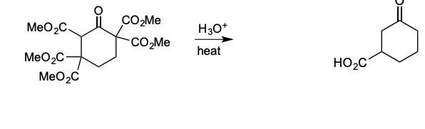 Solved u CO2Me Me02C CO2Me H30+ heat MeO2C MeO2C HO2C | Chegg.com
