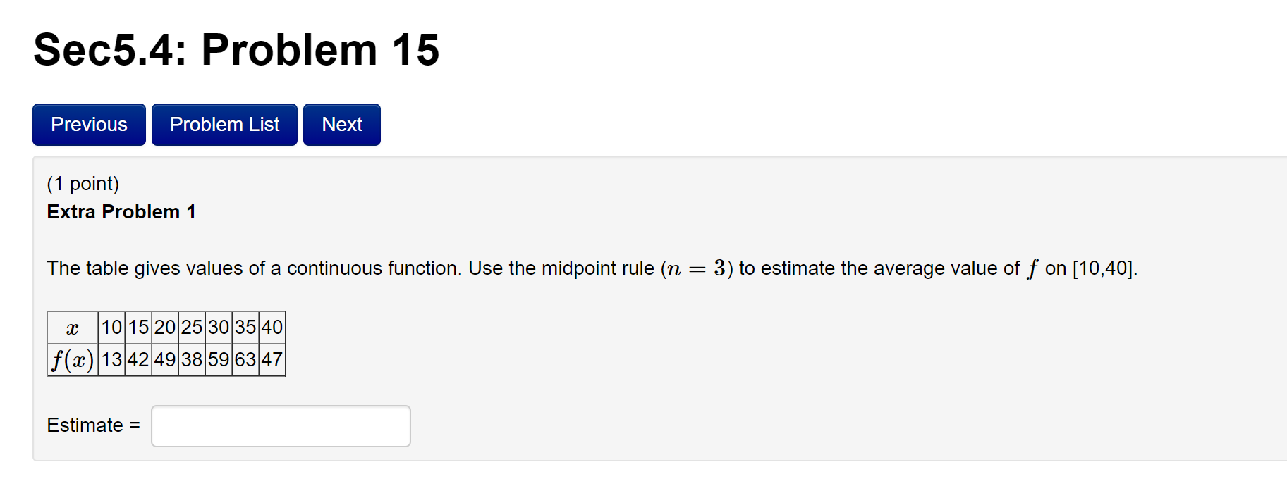 Solved Sec5.4: Problem 15 Previous Problem List Next (1 | Chegg.com
