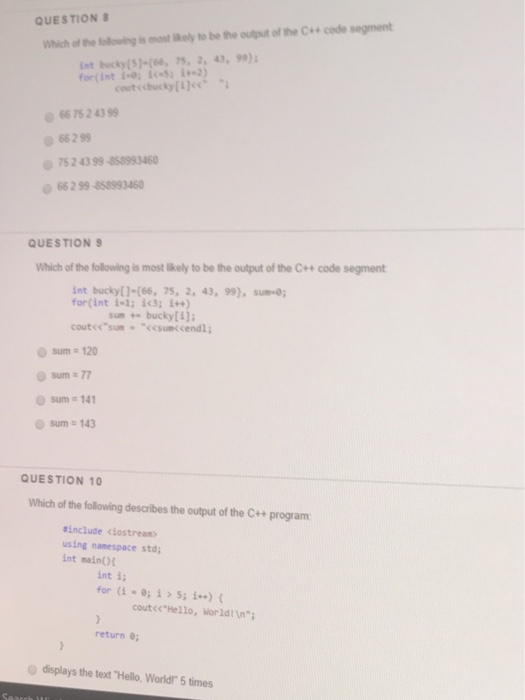 Solved QUESTION Which of the foloing is most Rely to be the | Chegg.com