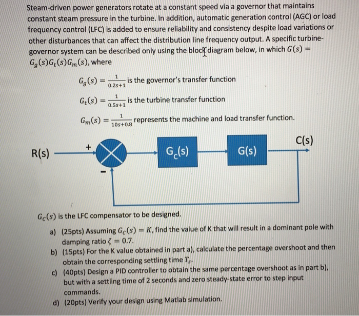 Solved Steam-driven power generators rotate at a constant | Chegg.com