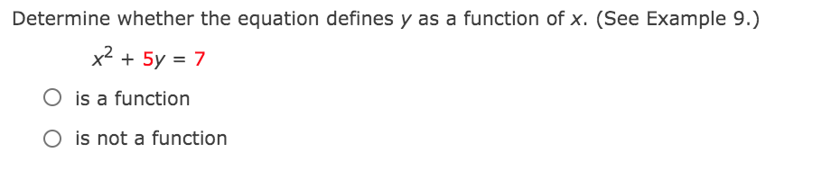 Solved Determine Whether The Equation Defines Y As A