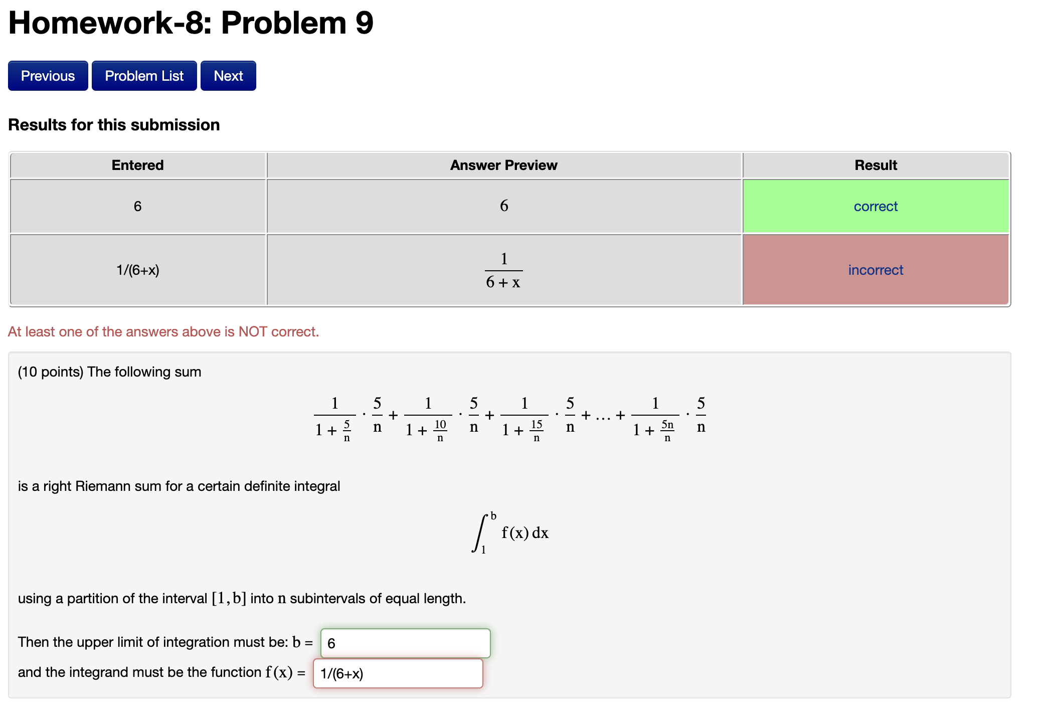 Solved Homework-8: Problem 9 Results for this submission | Chegg.com