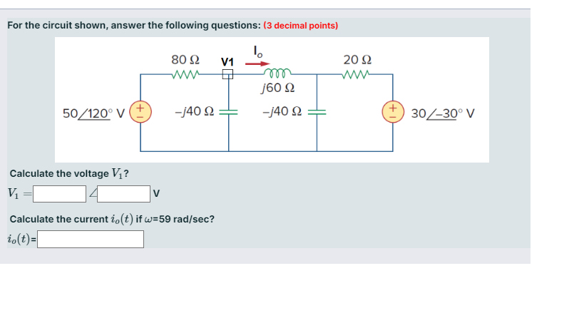 Solved For the circuit shown, answer the following | Chegg.com