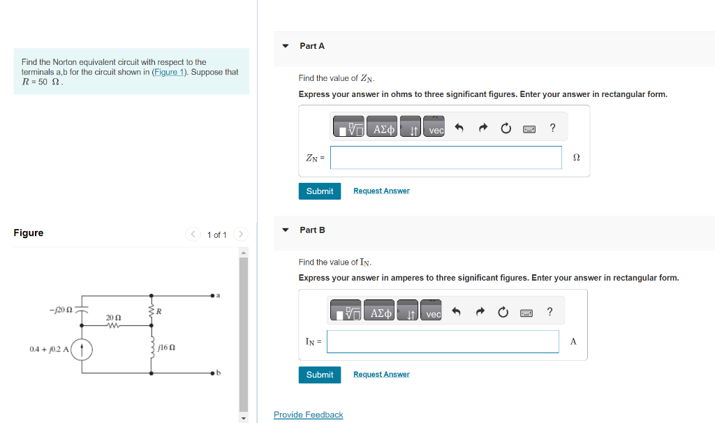 Solved Find the Norton equivalent circuit with respect to | Chegg.com