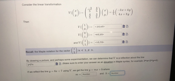 Solved Consider the linear transformation Then 4/5,35 | Chegg.com