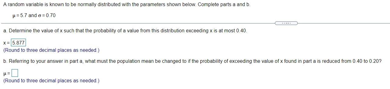 Solved A random variable is known to be normally distributed | Chegg.com