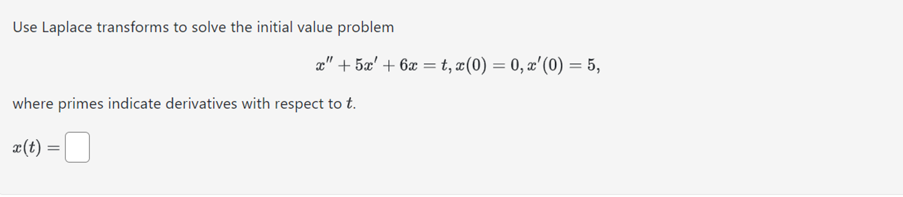 Solved Use Laplace transforms to solve the initial value | Chegg.com Solved Use Laplace transforms to solve the initial value | Chegg.com