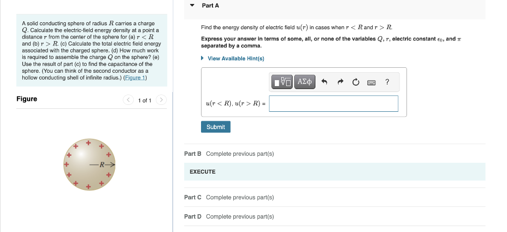 Solved A solid conducting sphere of radius R carries a | Chegg.com