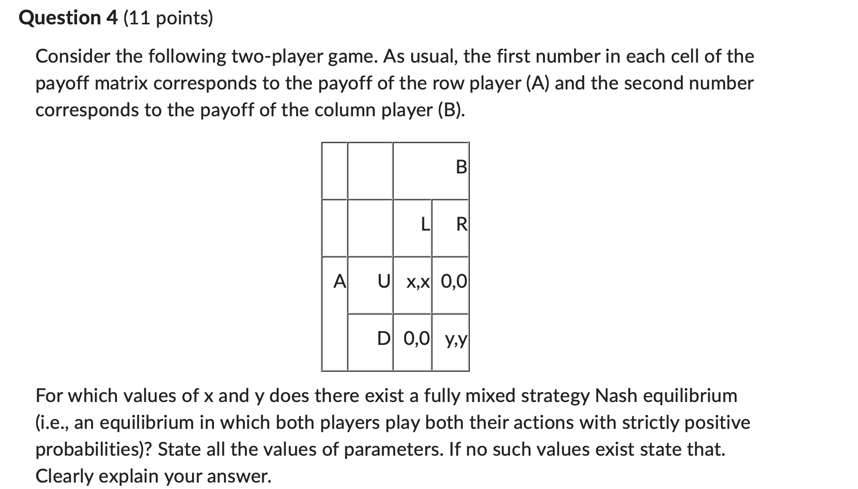 Solved Consider the following two-player game. As usual, the | Chegg.com