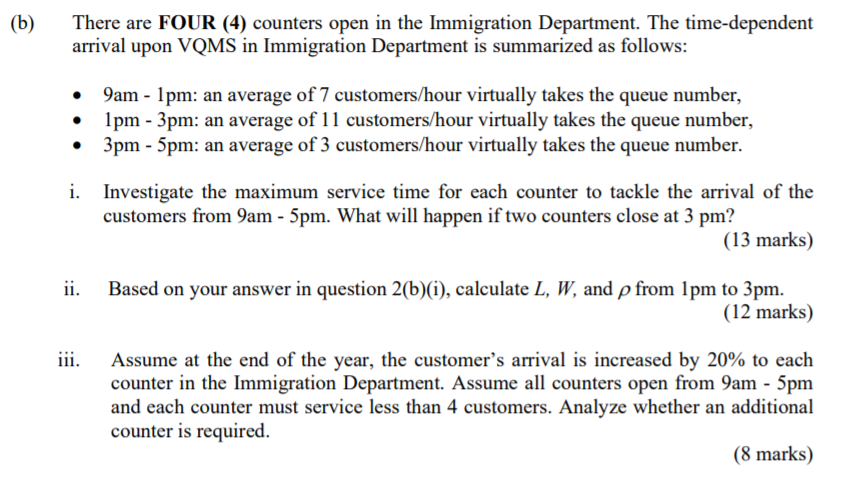 Solved (b) There are FOUR (4) counters open in the | Chegg.com