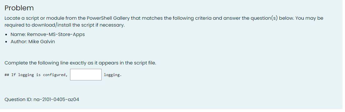 Solved Problem Locate a script or module from the PowerShell | Chegg.com
