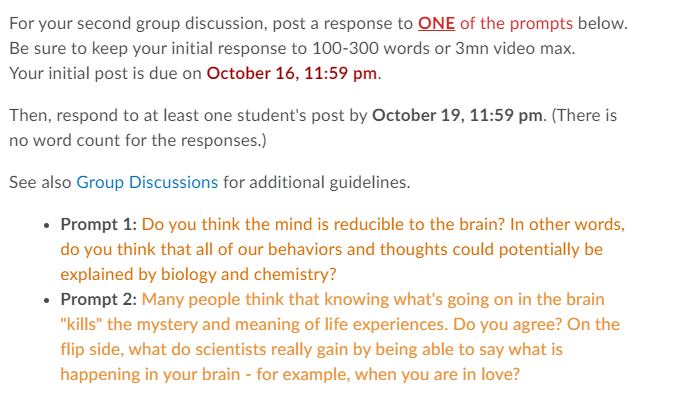 Solved For your second group discussion, post a response to | Chegg.com