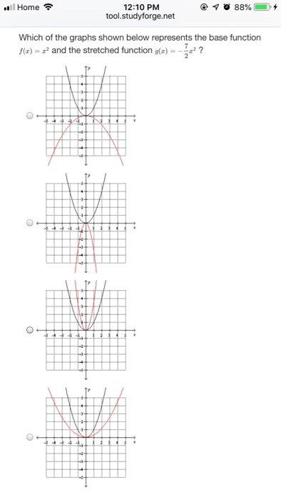 Solved Home 12:10 PM tool.studyforge.net Which of the graphs | Chegg.com