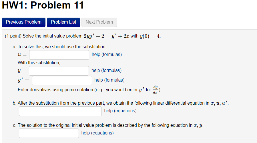 Solved Hw1 Problem 11 Previous Problem Problem List Next 9835