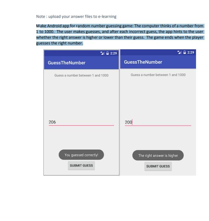 Solved Note: upload your answer files to e-learning Make | Chegg.com