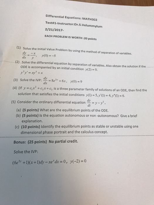 Solved Solve The Initial Value Problem By Using The Method 0973