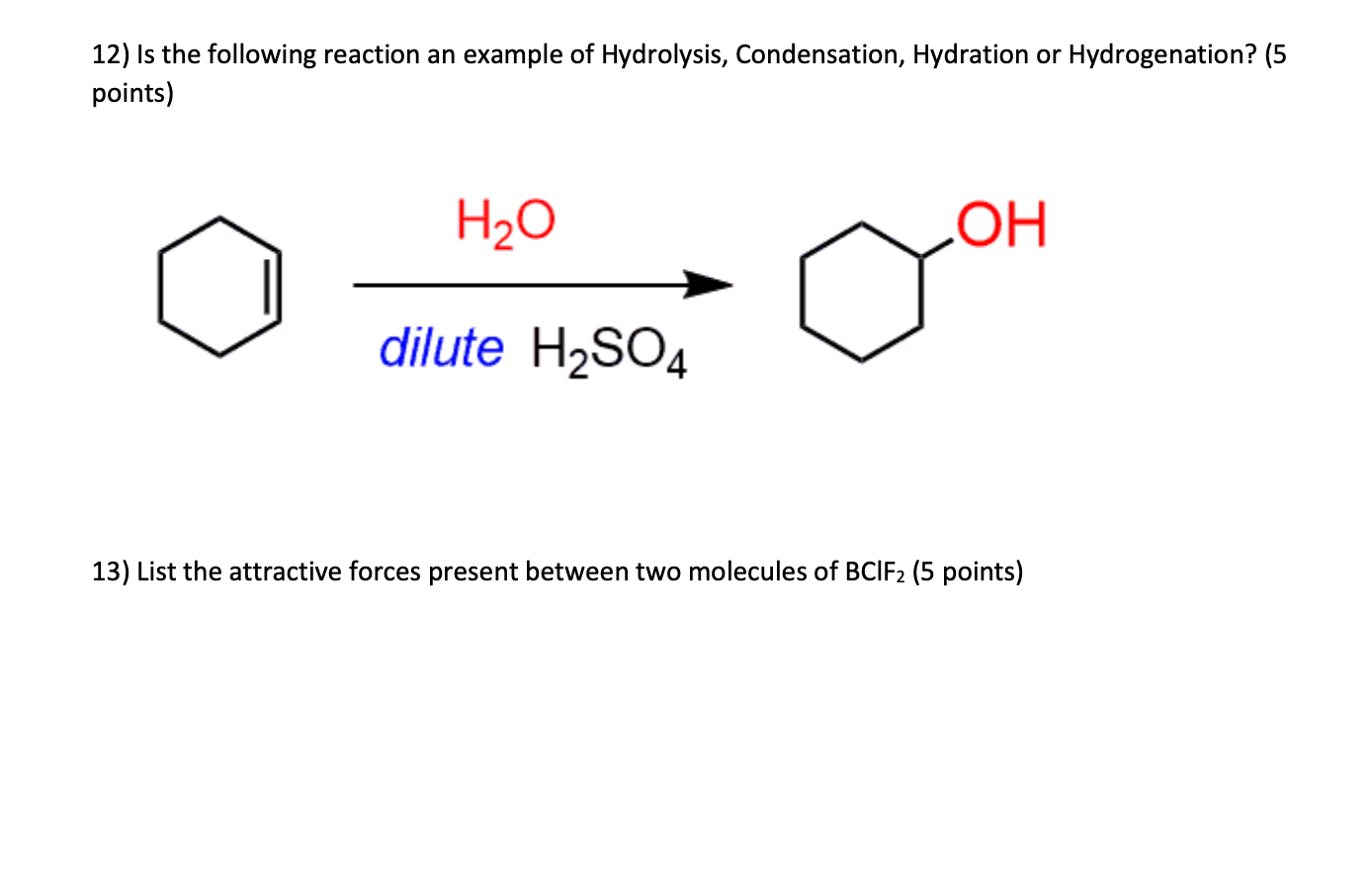 Solved 12) Is the following reaction an example of | Chegg.com