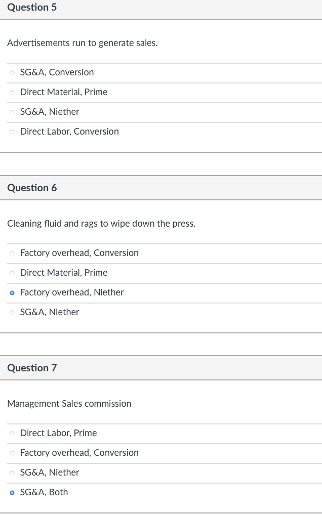 Solved Paper used for printing Books. SG\&A, Prime Facoty | Chegg.com
