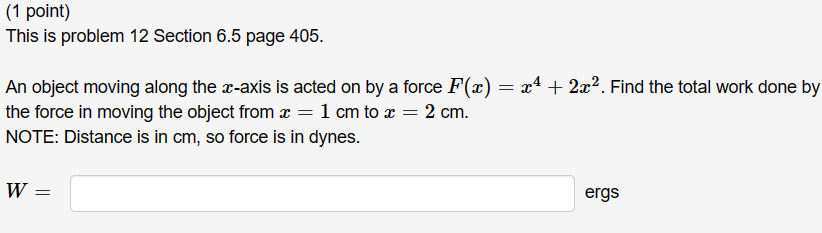 Solved An object moving along the x-axis is acted on by a | Chegg.com