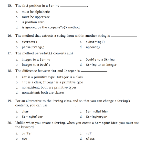 Solved 1. A sequence of characters enclosed within double | Chegg.com