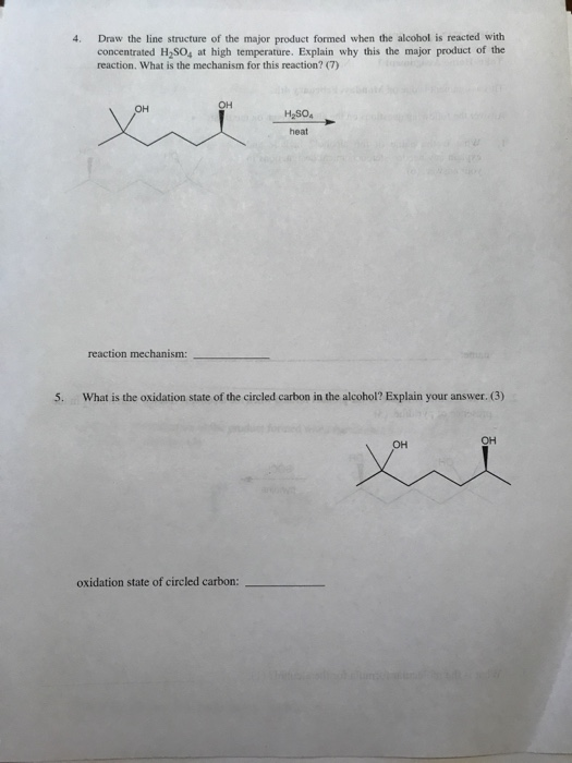Solved Draw the line structure of the major product formed | Chegg.com