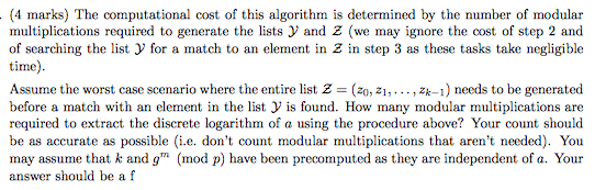 Solved Let p be a large prime and g a fixed primitive root | Chegg.com