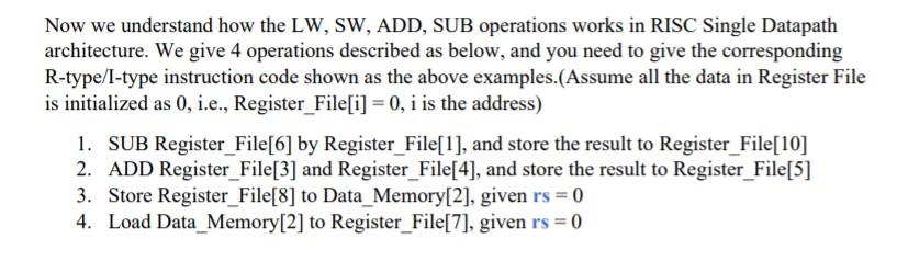 Digital System Design - RISC Architecture 0. | Chegg.com