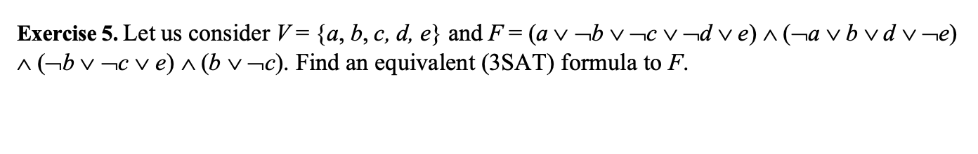 Exercise 5. Let us consider V = {a, b, c, d, e} | Chegg.com