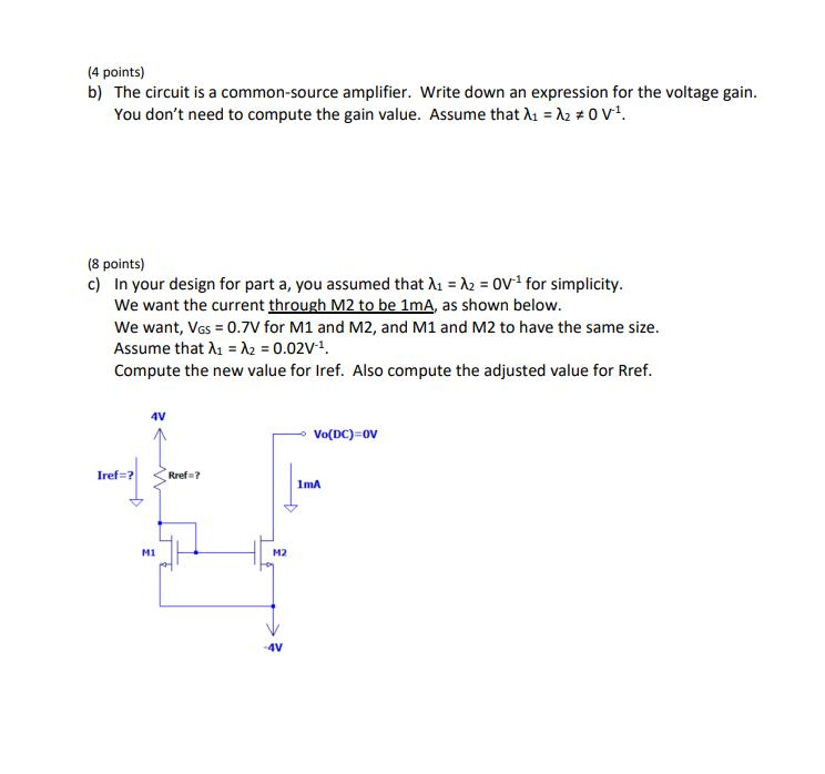 Solved a) Design the current source shown to have 1mA | Chegg.com