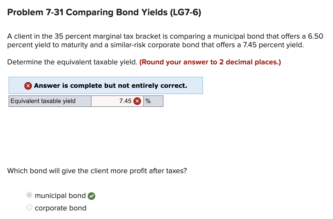 Solved A client in the 35 percent marginal tax bracket is | Chegg.com