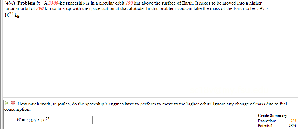 Solved 4 Problem 9 A3500 Kg Spaceship Is In A Circular