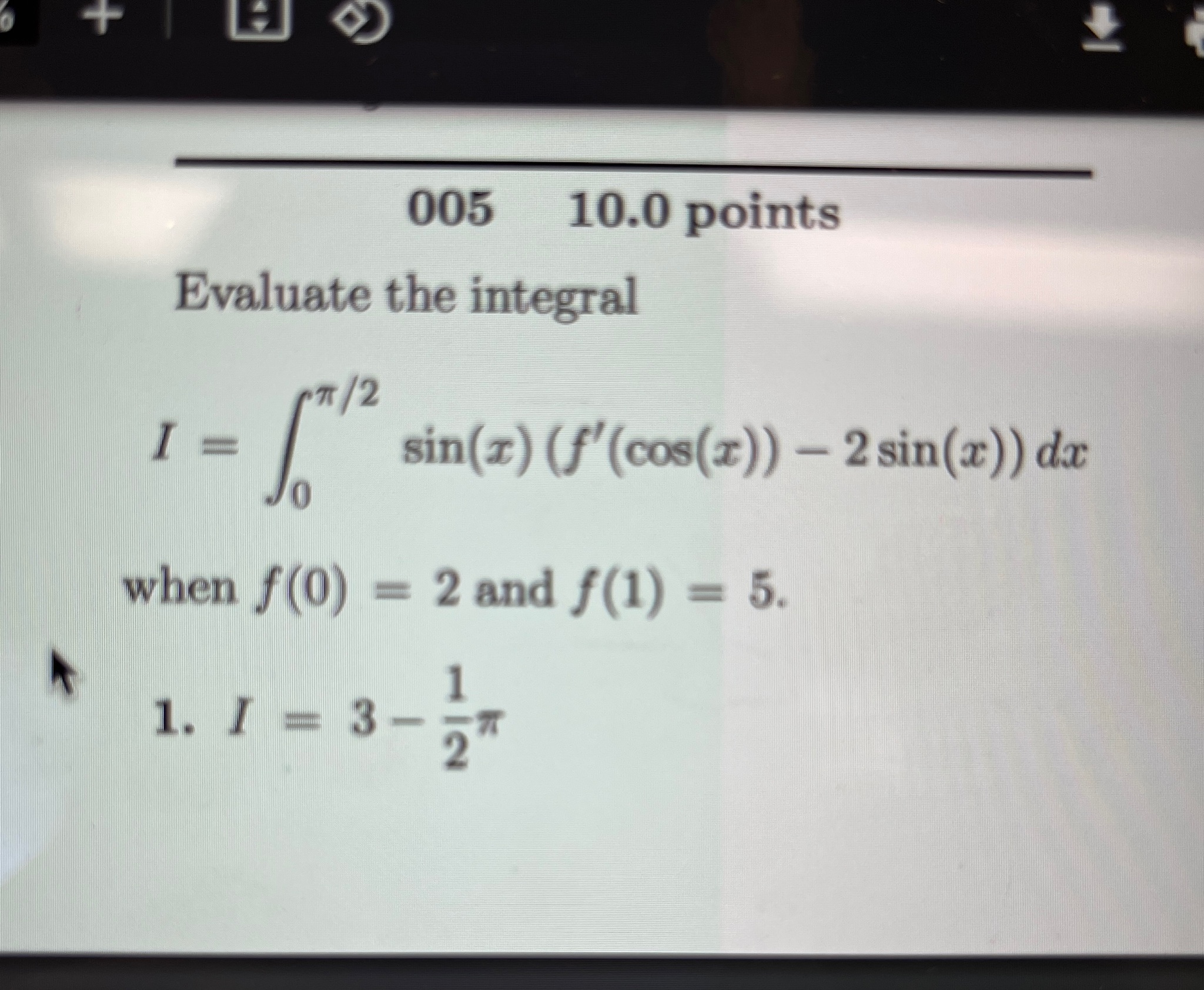 Solved I need help solving this integral please. Thank you! | Chegg.com