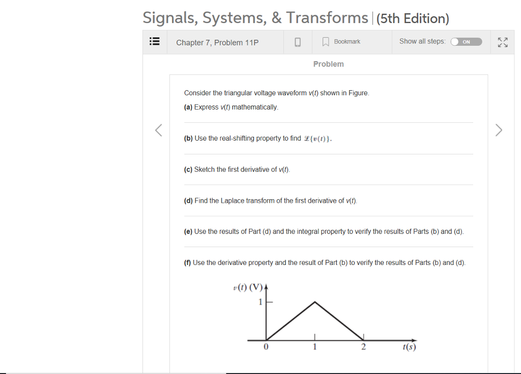 Solved Signals, Systems, & Transforms (5th Edition) Show all | Chegg.com