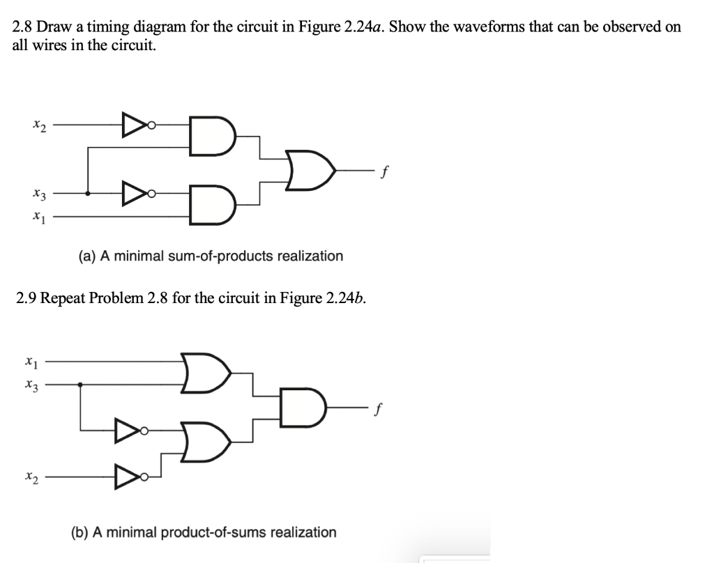 Draw A Timing Diagram For The Circuit In Figure 2 Solved Com