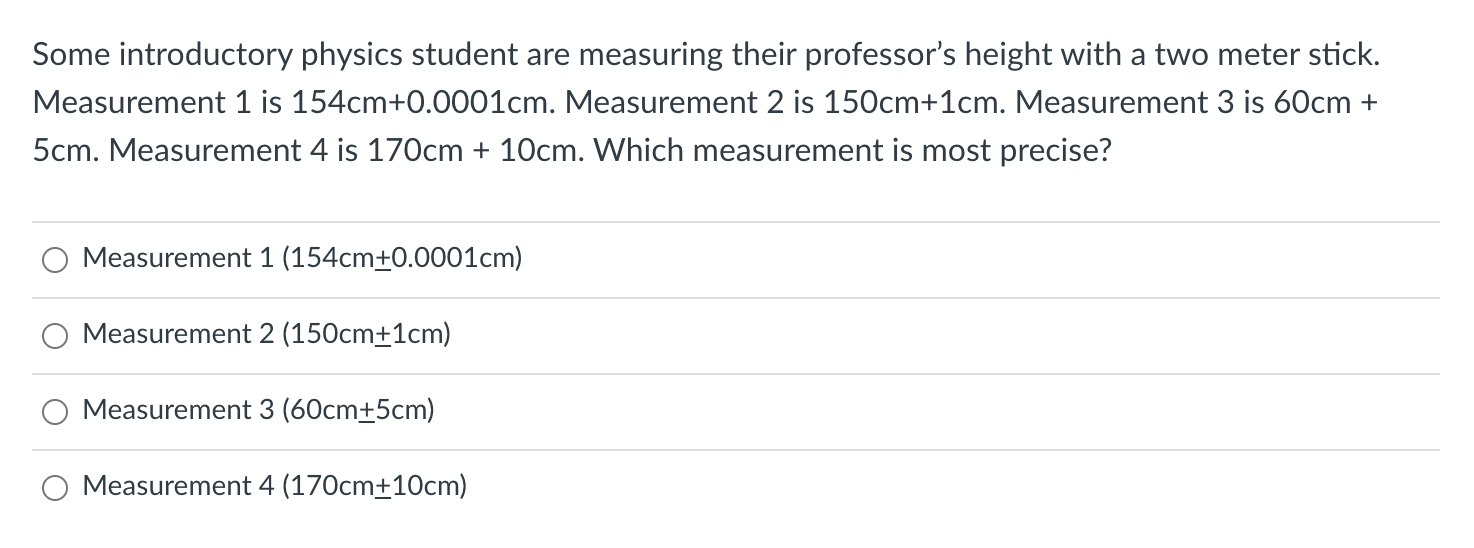 Solved Some introductory physics student are measuring their | Chegg.com