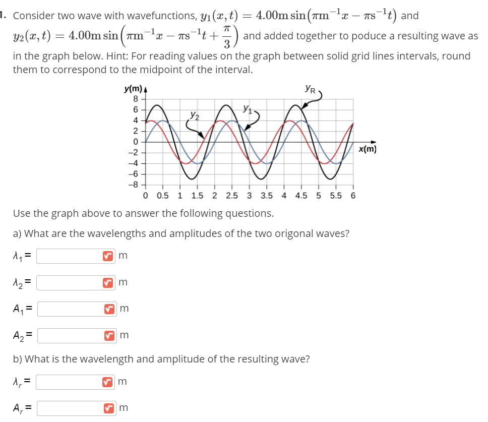 Solved 1 Consider Two Wave With Wavefunctions Yıx T 7191