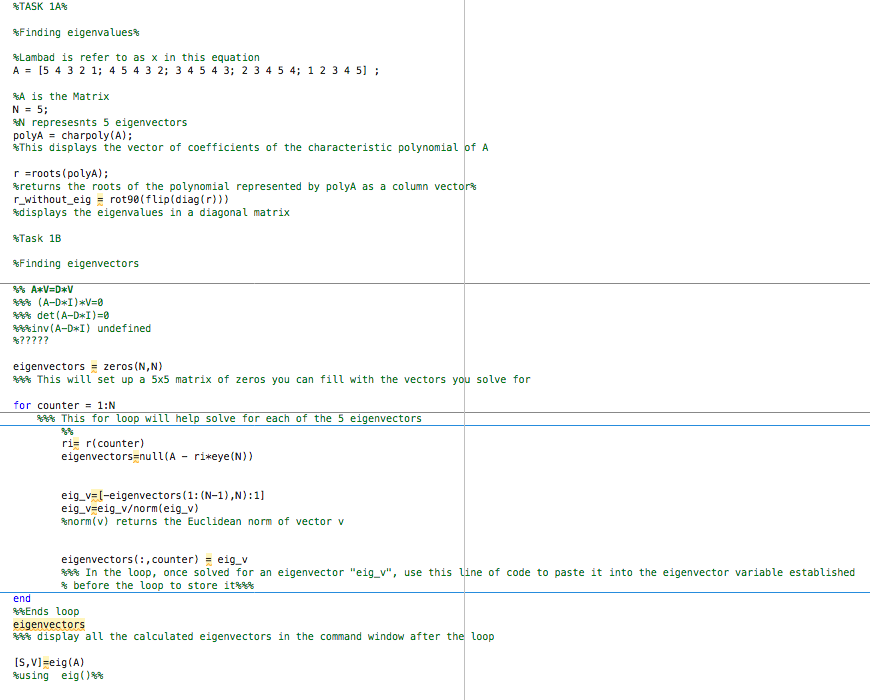 I need help with solving this code for MATLAB, the | Chegg.com