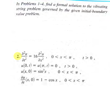 Solved In Problems 1-4. find a formal solution to the | Chegg.com