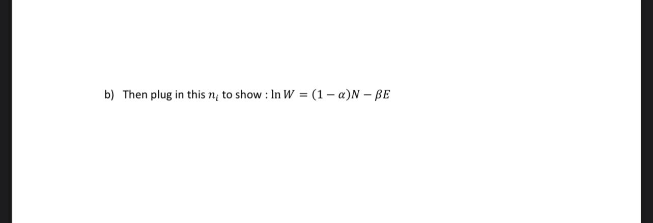 Solved 2. Maxwell-Boltzmann Statistics A system of N | Chegg.com
