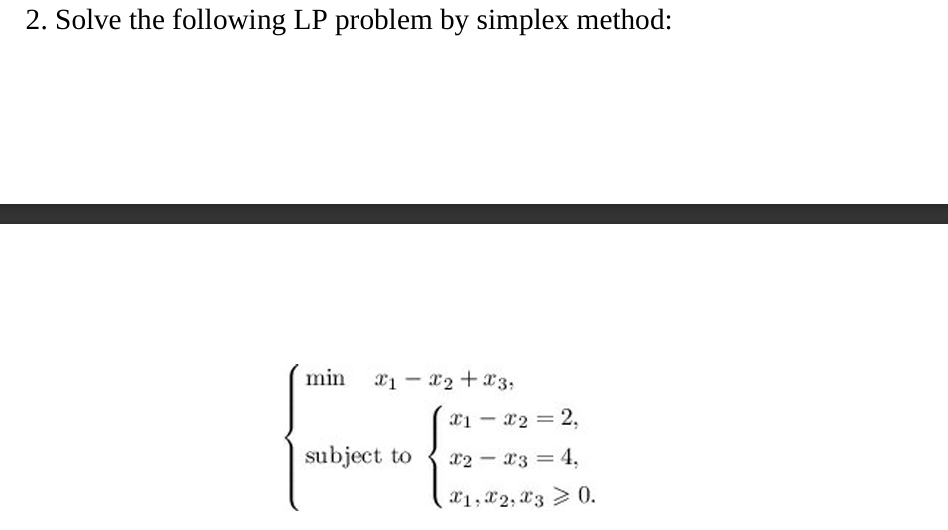 Solved Solve the following LP ﻿problem by ﻿simplex | Chegg.com