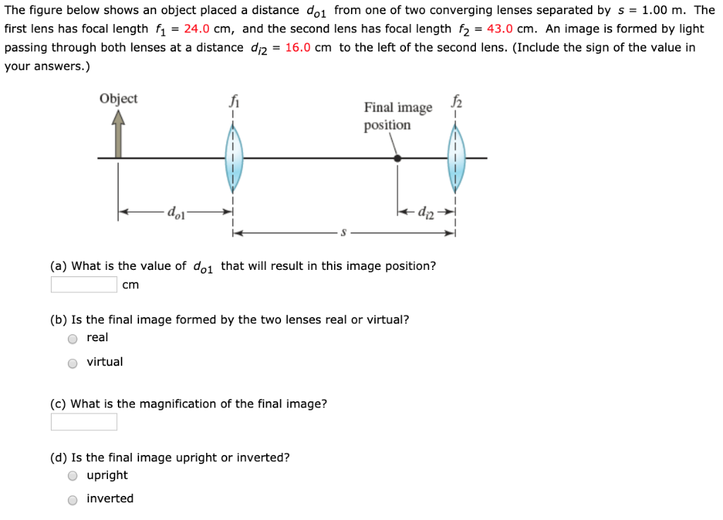 Solved The figure below shows an object placed a distance | Chegg.com
