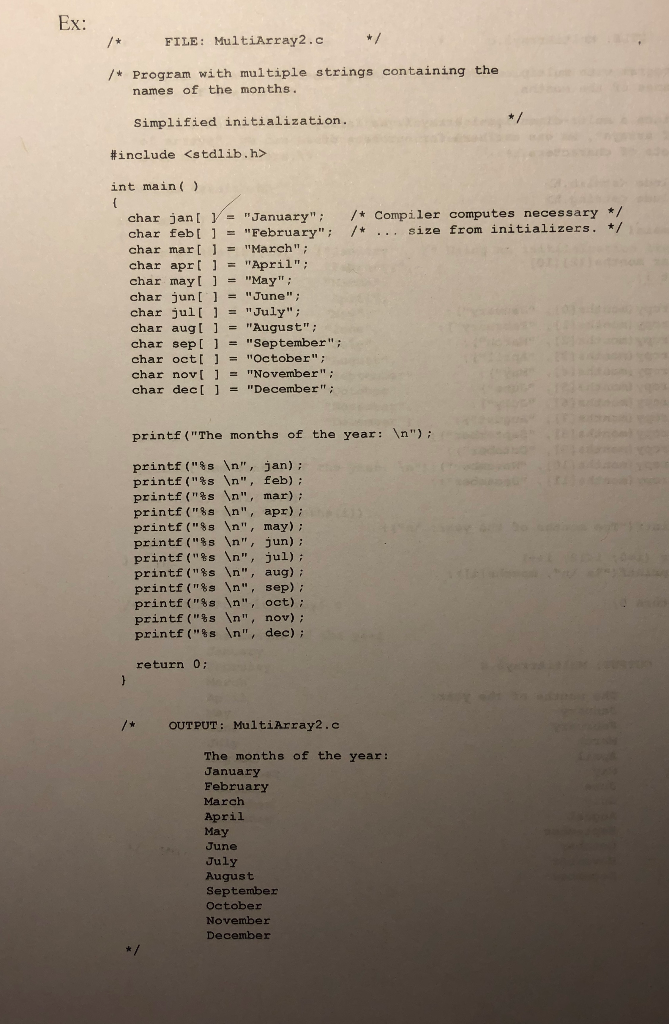 Solved Exercise #20 : # Modify the MultiArray.c | Chegg.com