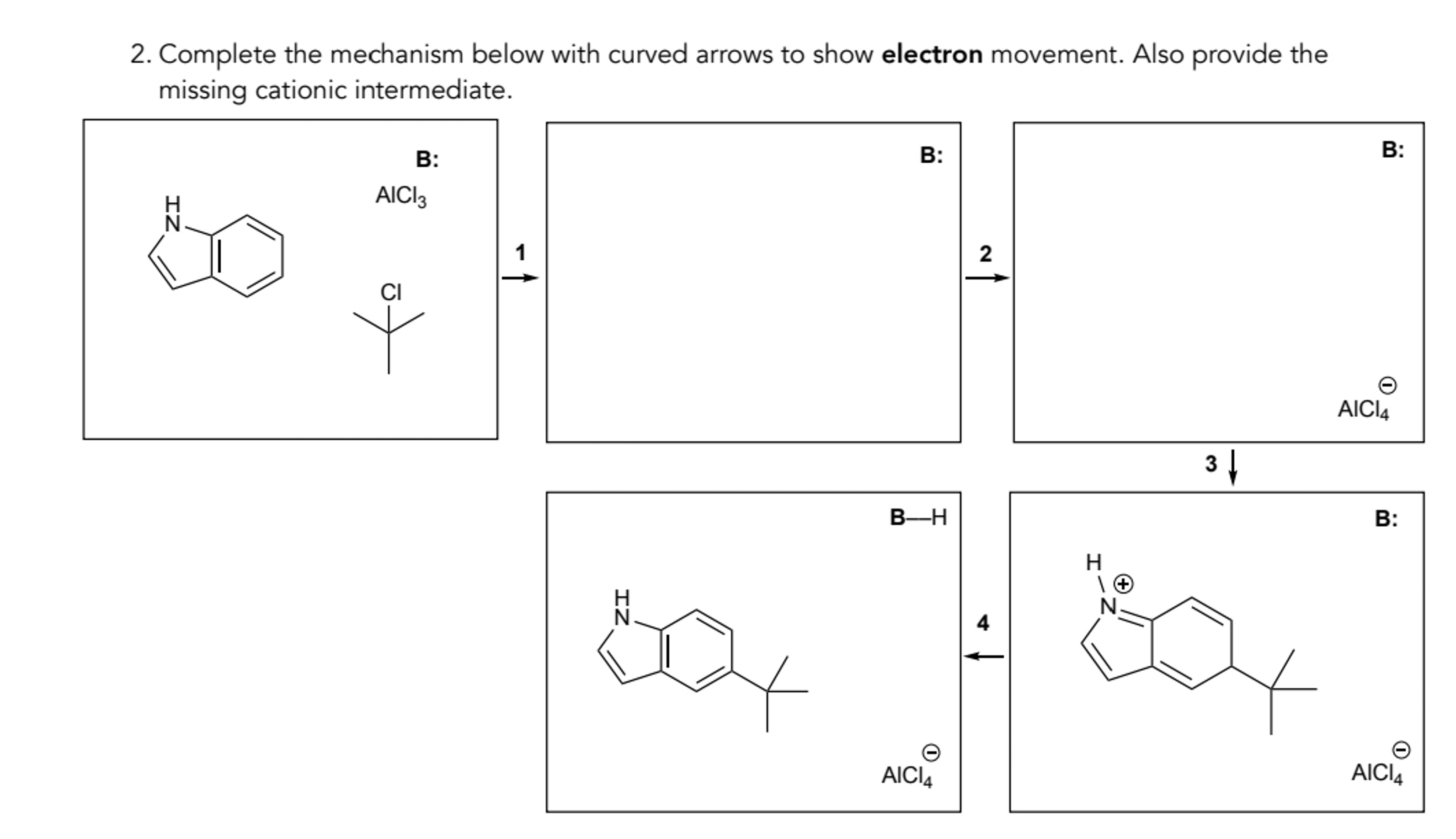 Solved Complete the mechanism below with curved arrows to | Chegg.com
