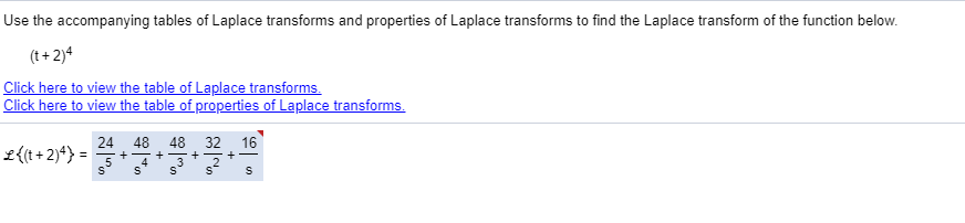 Solved Use the accompanying tables of Laplace transforms and | Chegg.com