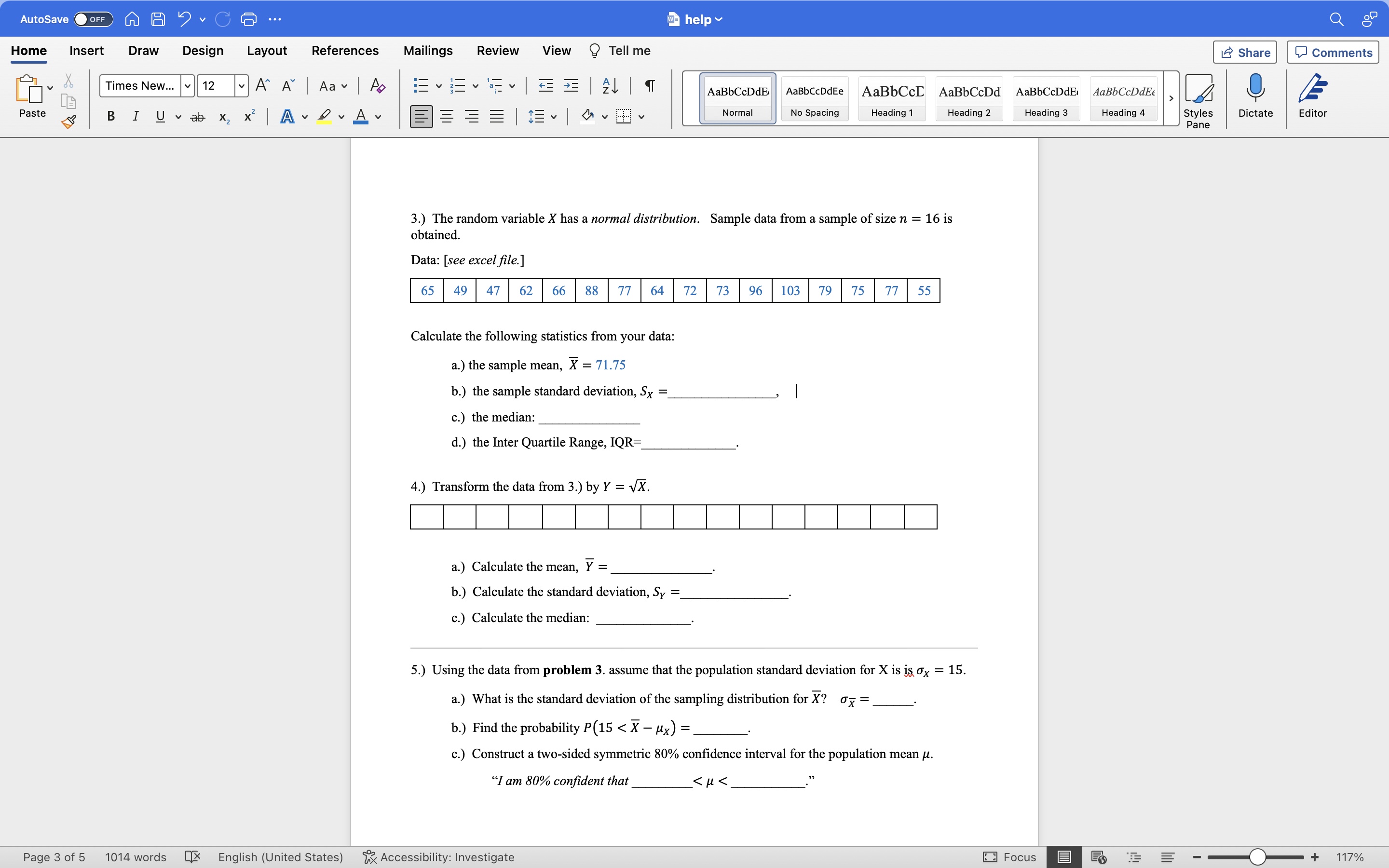 Solved 3.) The random variable X has a normal distribution. | Chegg.com