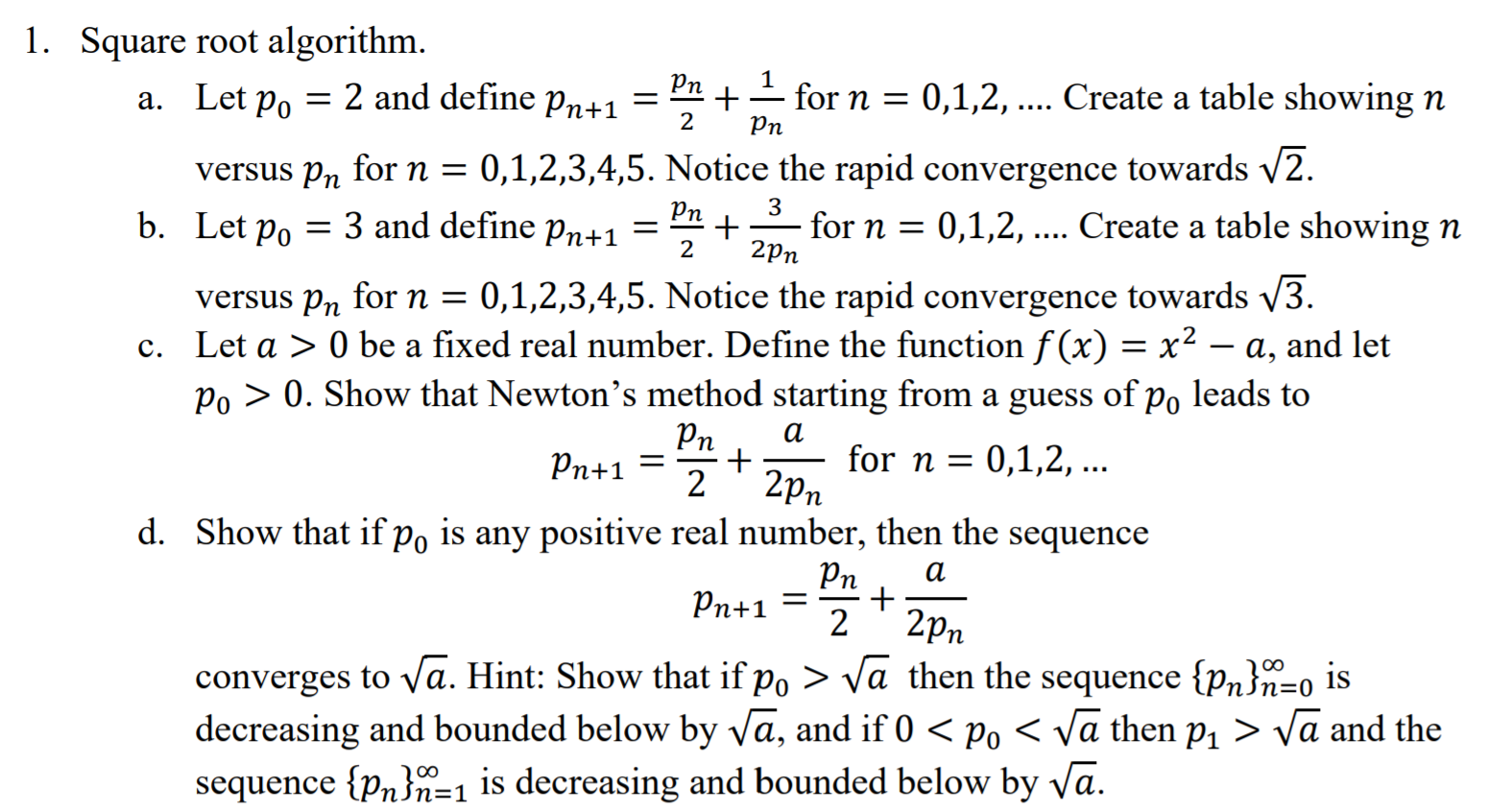 Solved Pn 1 = = 2 Pn = Pn 3 = + 2 2pn a = a = a, and let 1. | Chegg.com