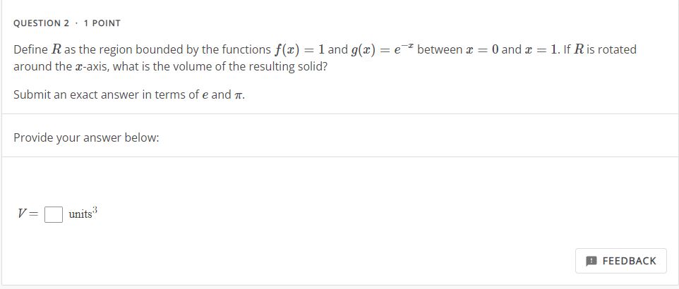 Solved QUESTION 2 - 1 ﻿POINTDefine R ﻿as the region bounded | Chegg.com
