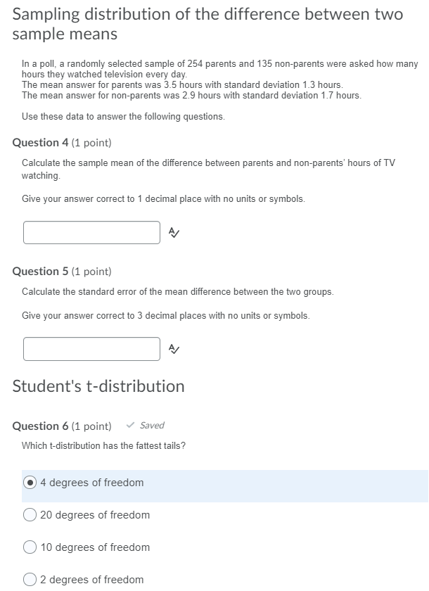 Solved Sampling distribution of the difference between two | Chegg.com